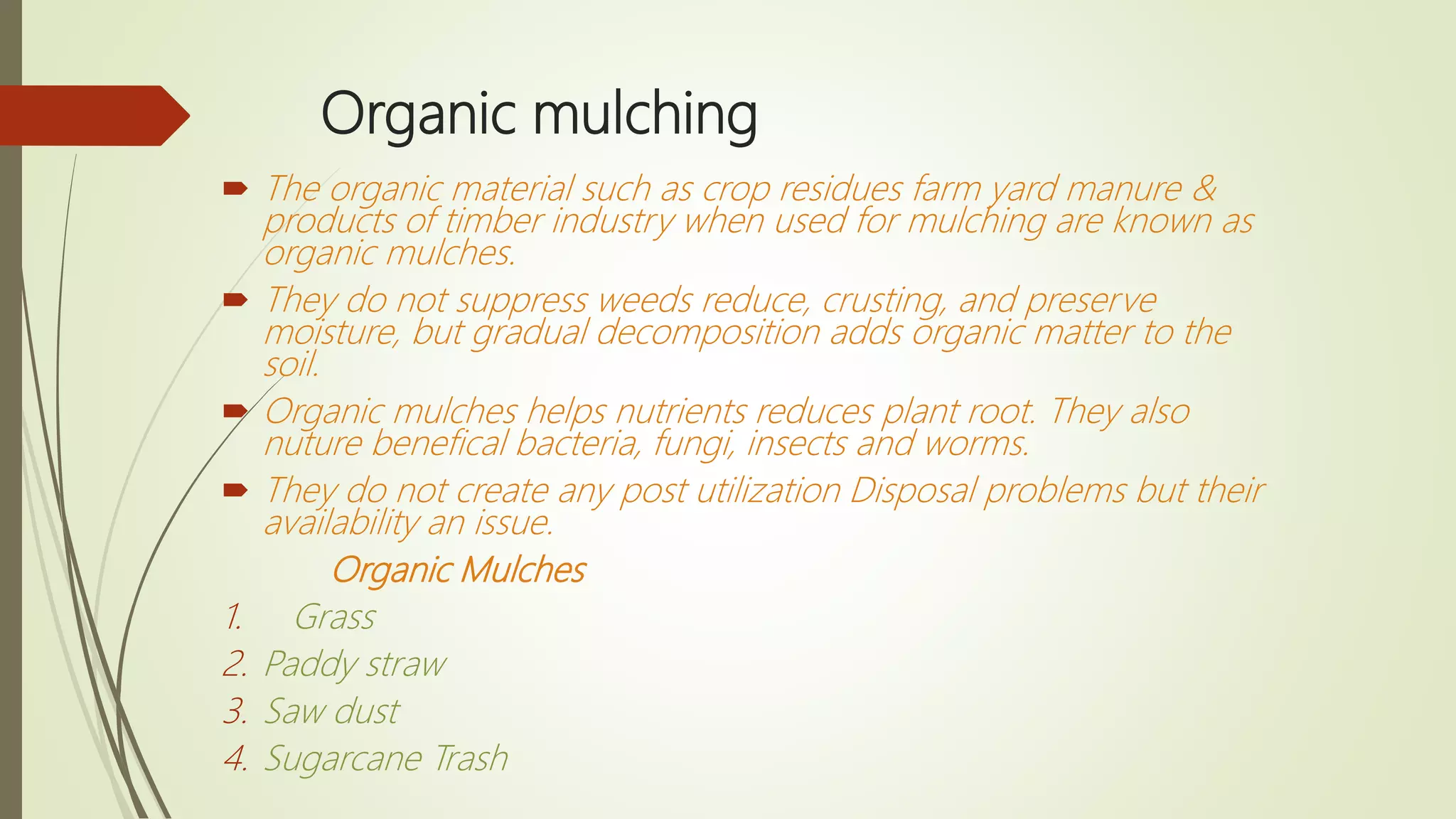 mulching and its types | PPTX