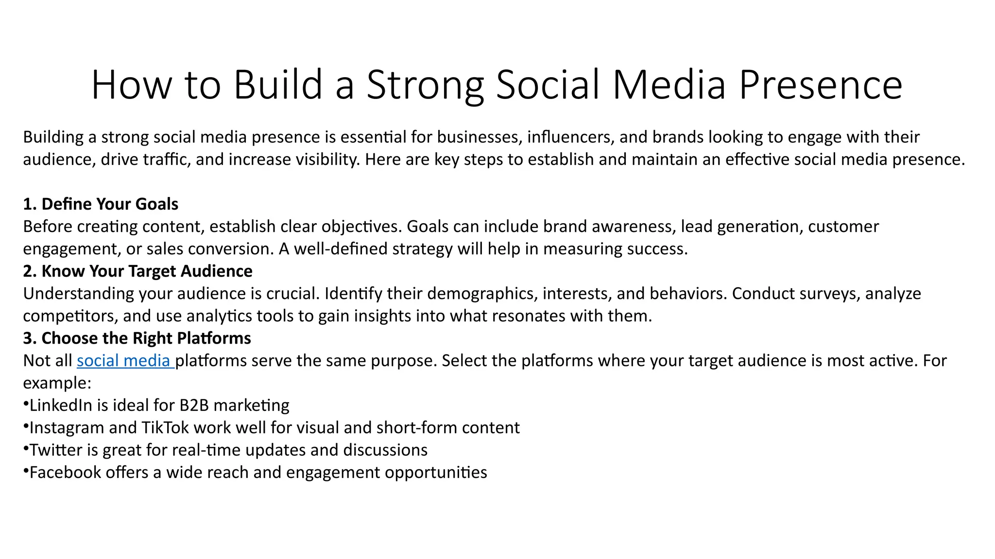 How to Build a Strong Social Media Presence | PPTX