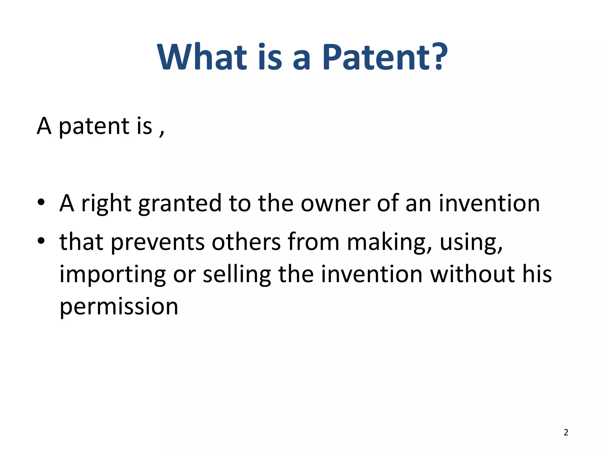 patent in food industry | PPTX