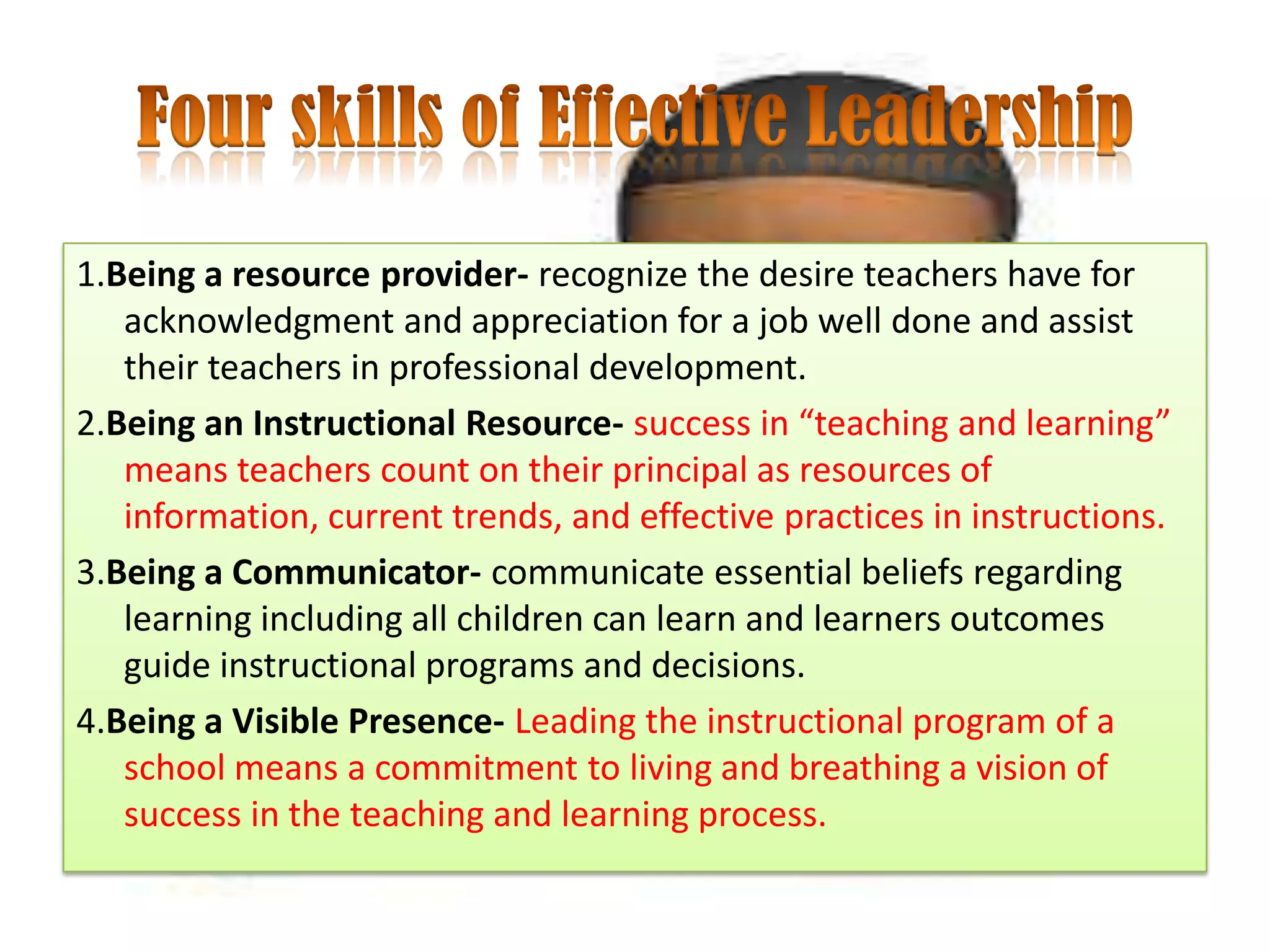 Becoming an Exemplary Instructional Leader | PPTX | Professional School ...