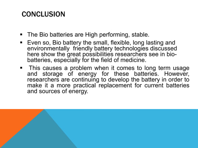 bio battery ppt | PPTX