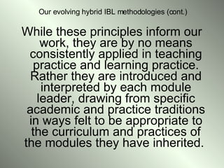 Hybrid IBL in Organisational Studies | PPT