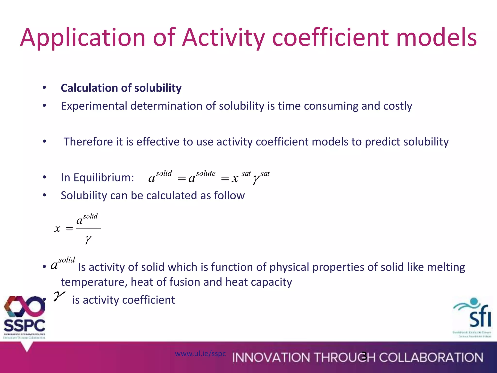Activity coefficient models | PPTX