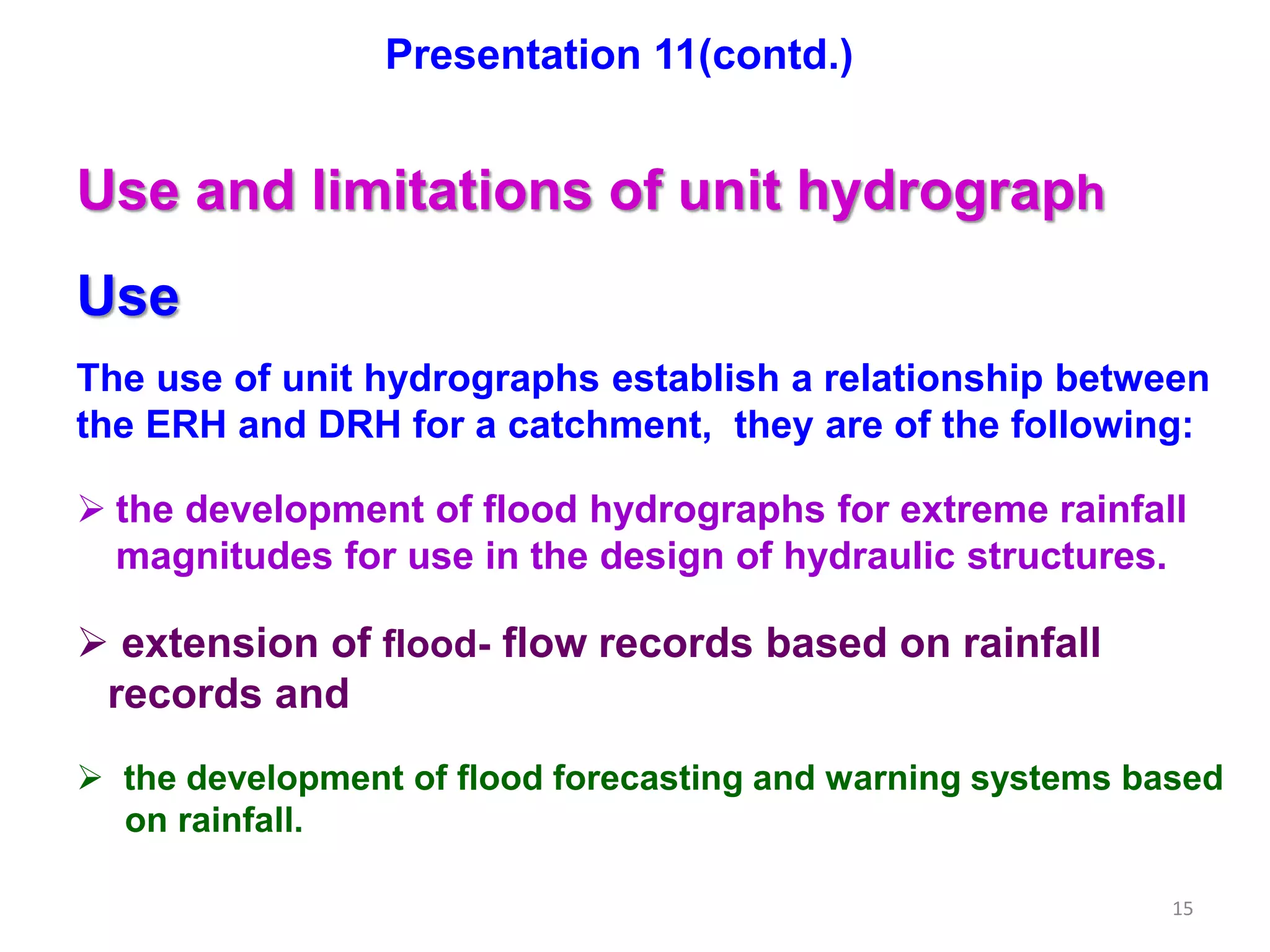 Class lectures on Hydrology by Rabindra Ranjan Saha Lecture 11 | PPTX