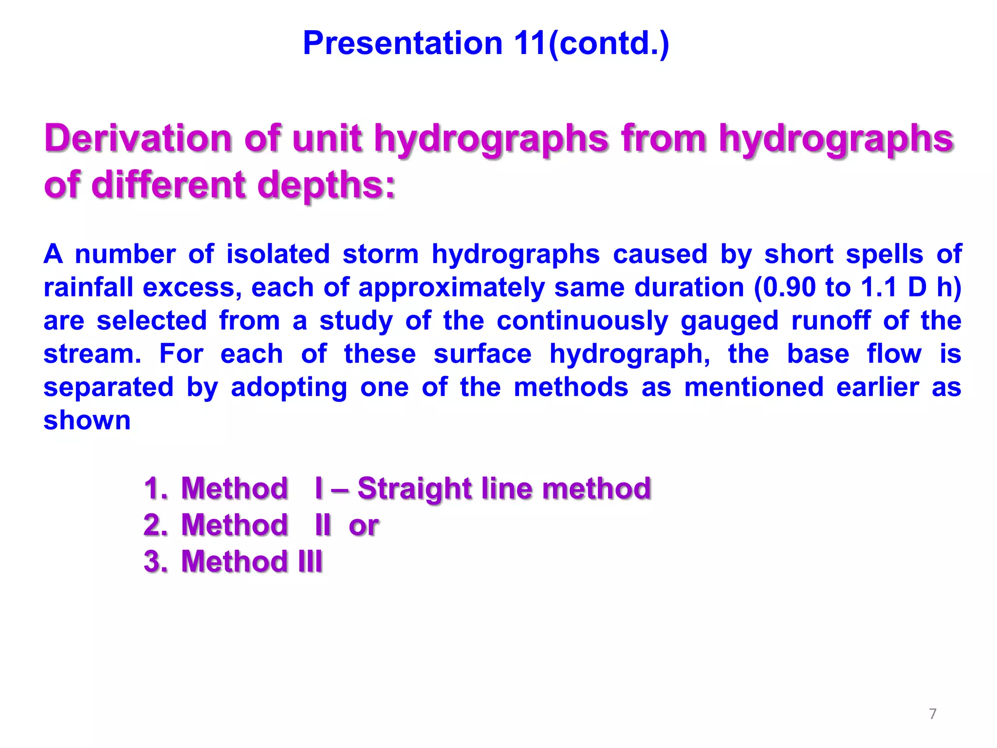 Class lectures on Hydrology by Rabindra Ranjan Saha Lecture 11 | PPTX
