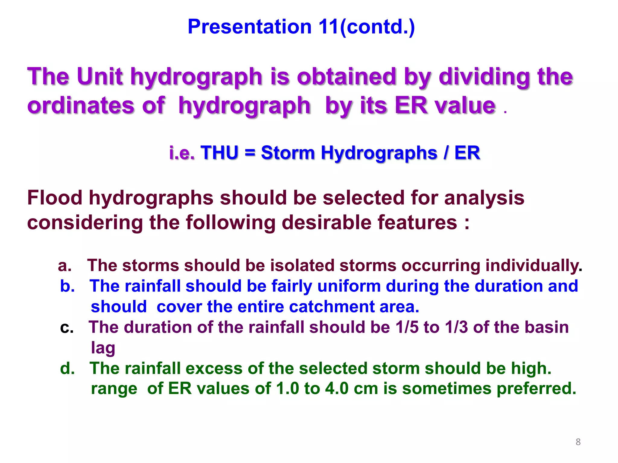 Class lectures on Hydrology by Rabindra Ranjan Saha Lecture 11 | PPTX