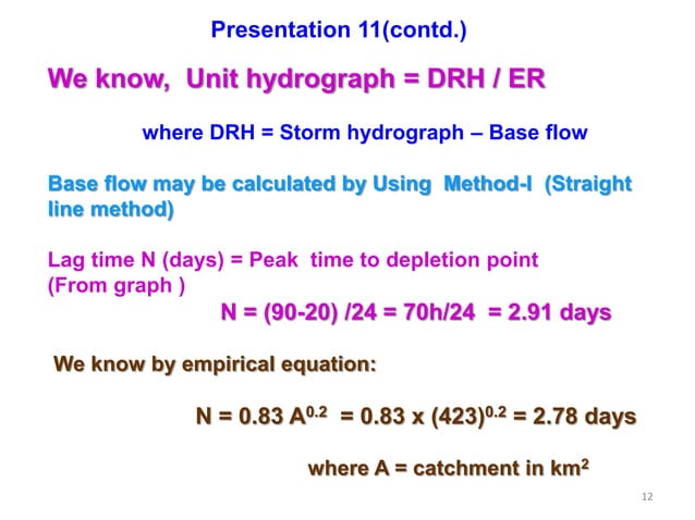 Class lectures on Hydrology by Rabindra Ranjan Saha Lecture 11 | PPTX