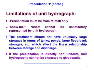Class lectures on Hydrology by Rabindra Ranjan Saha Lecture 11 | PPTX