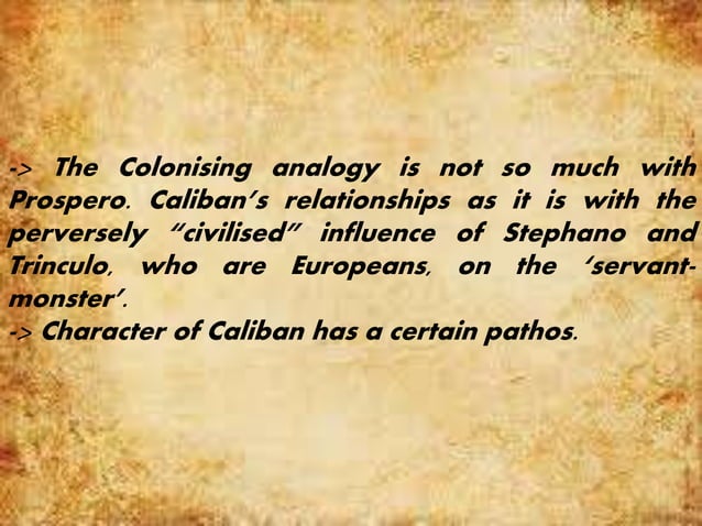 Character of Caliban in A Tempest and The Tempest | PPTX | Sci-fi and ...