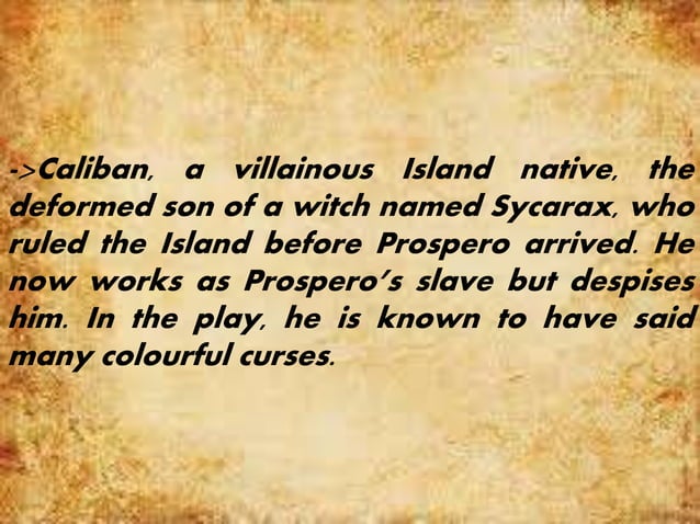 Character of Caliban in A Tempest and The Tempest | PPTX | Sci-fi and ...