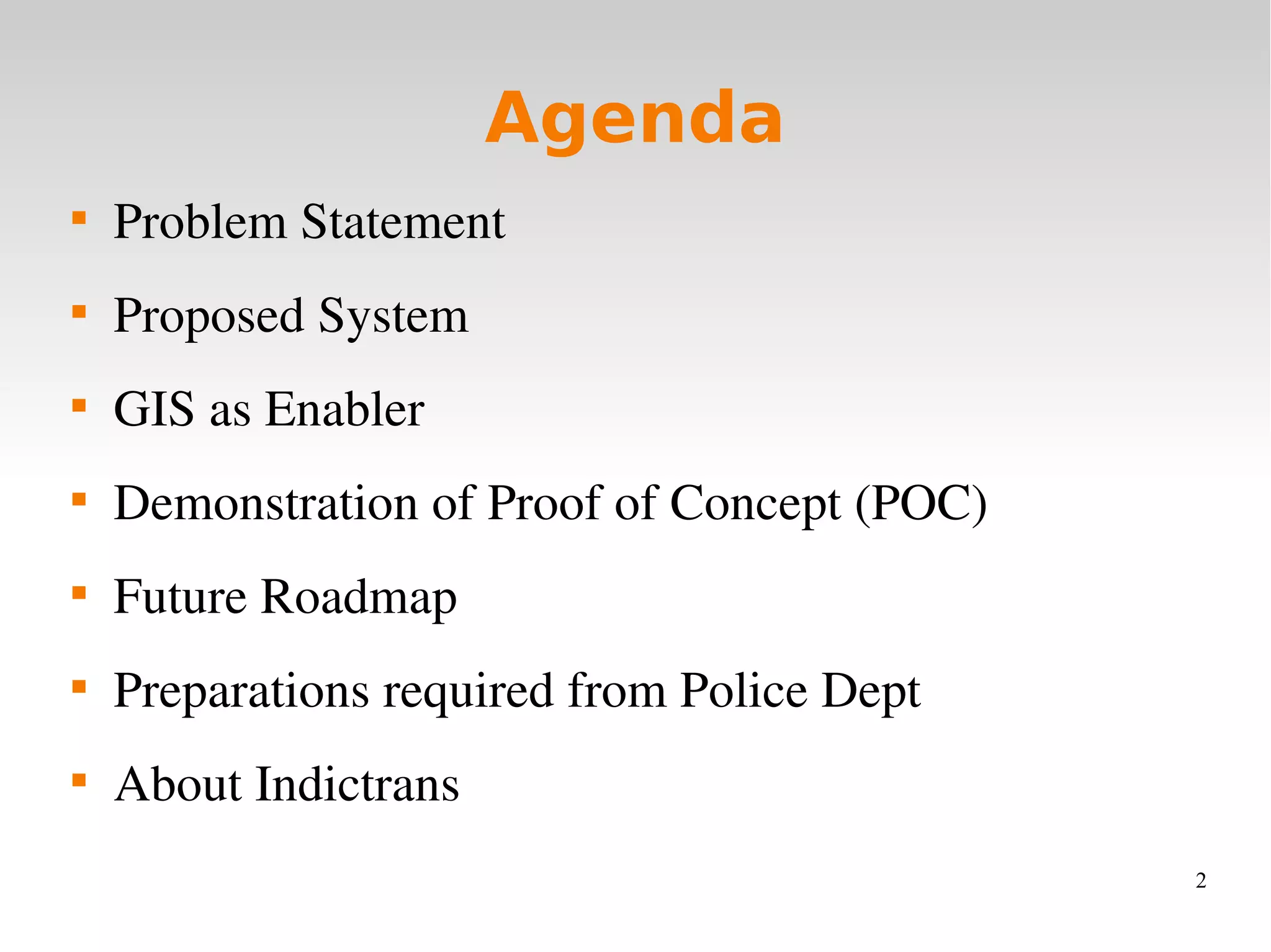 GIS based Incident Reporting System for Police Department | PPT GIS based Incident Reporting System for Police Department | PPT