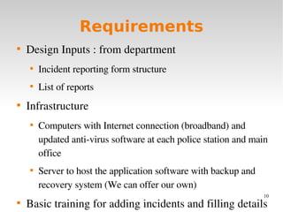 GIS based Incident Reporting System for Police Department | PPT