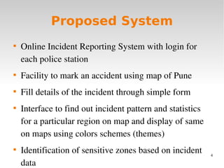 GIS based Incident Reporting System for Police Department | PPT