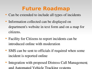 GIS based Incident Reporting System for Police Department | ODP
