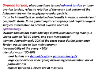 Presentation11, radiological imaging of ovarian torsion. | PPTX