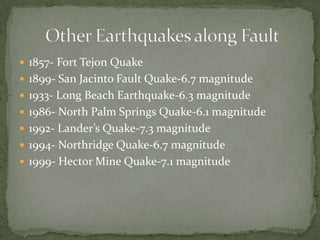 San Andreas Fault | PPTX | Geography | Science