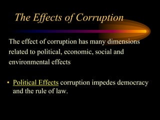 Corruption and Society | PPTX