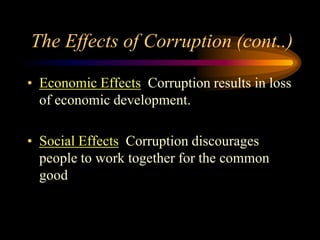 Corruption and Society | PPTX