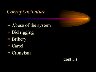 Corruption and Society | PPTX