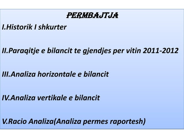 Analiza financiare e nje firme tregtare | PPTX