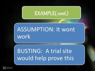 Assumption busting : Creative thinking skills | PPTX