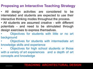 Teaching Architectural design | PPTX