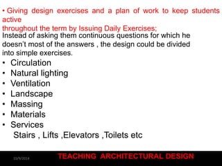 Teaching Architectural design | PPTX