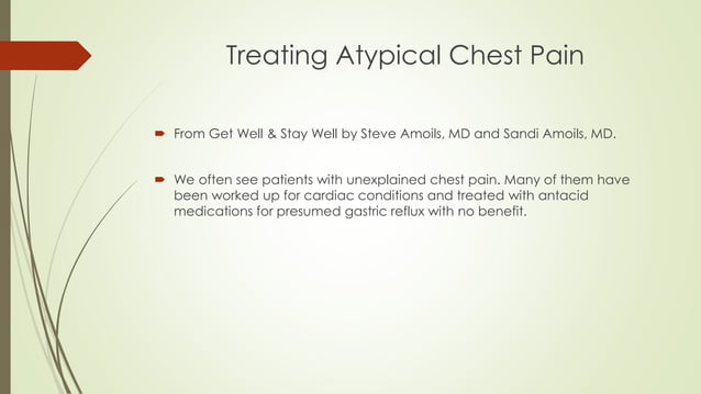 Treating Atypical Chest Pain | PPTX | Physical Therapy | Wellness