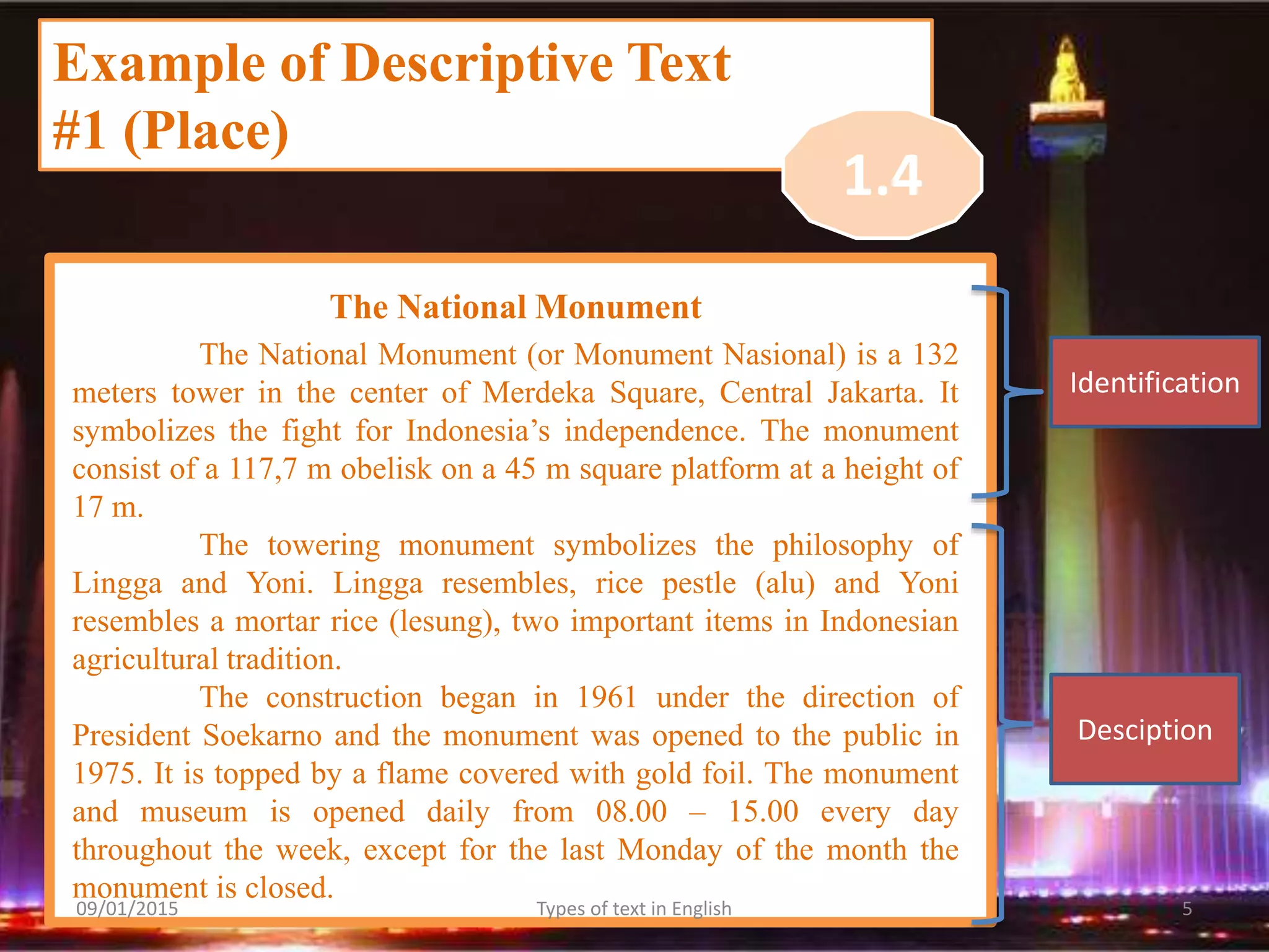 Types of text in english | PPTX