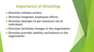 controllling,directing & various functions of management | PPTX