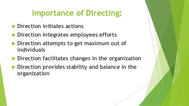 Directing In Management