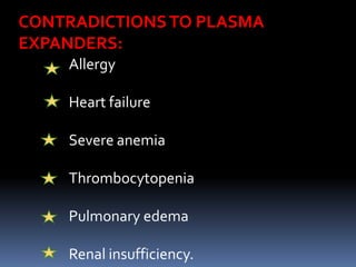blood and plasma expanders | PPTX