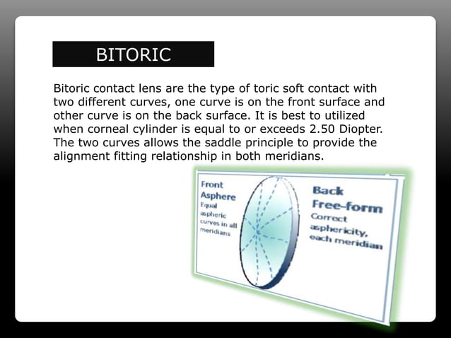 Soft Toric Contact Lens | PPT