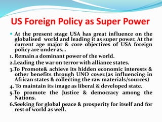 USA Foreign policy Analysis | PPTX