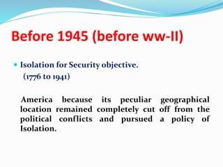 USA Foreign policy Analysis | PPTX