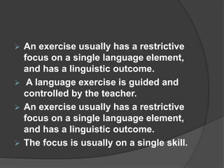 What is the difference between Task And Exercise | PPTX