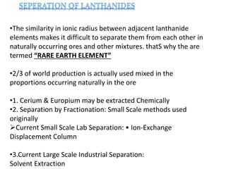 Lanthanide Chemistry | PPTX