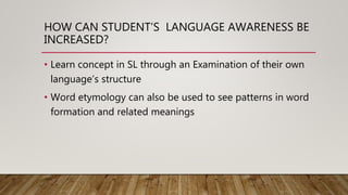 Presentation On language Awareness | PPTX