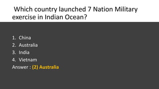 April 2019 important current affairs | PPT