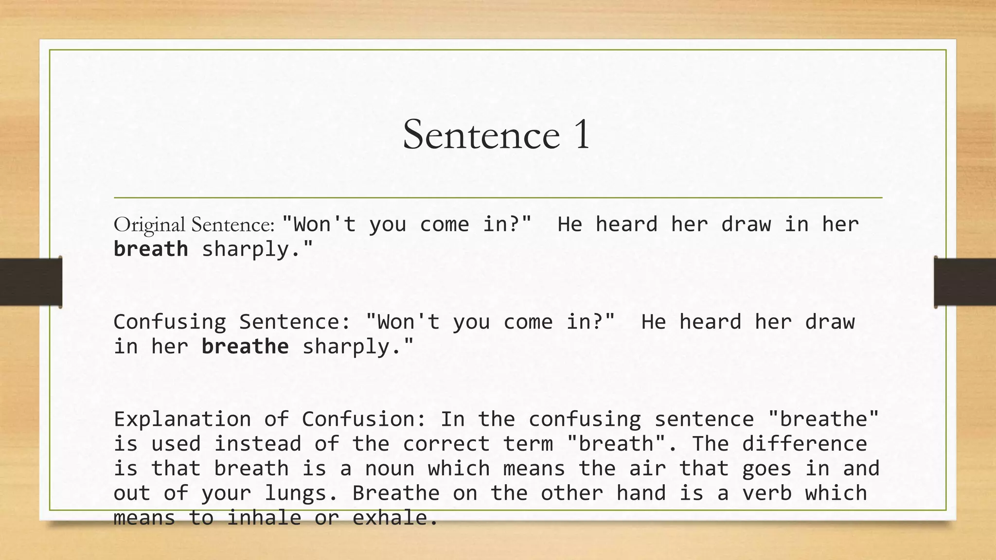 Confusing Sentences | PPT