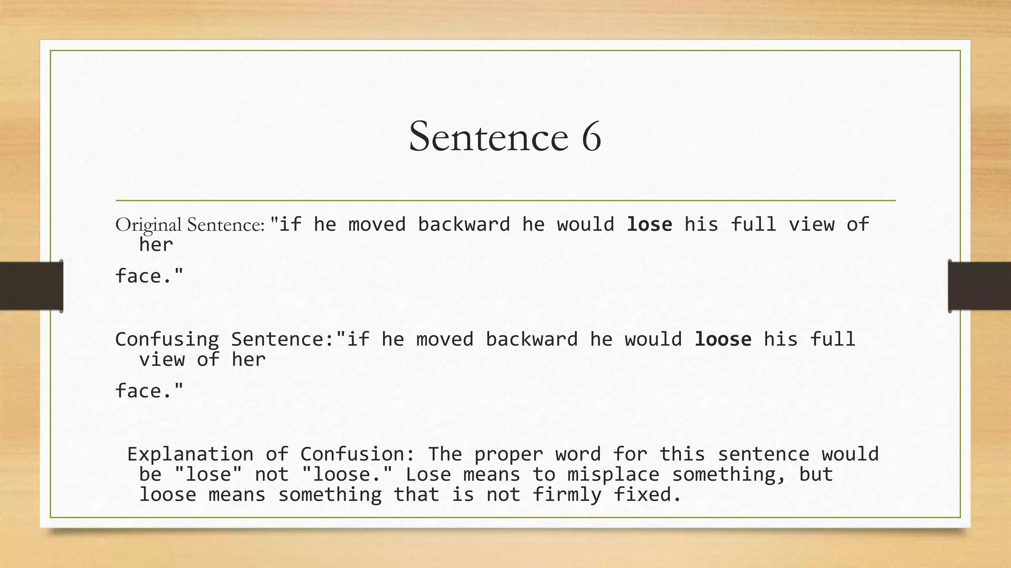 Confusing Sentences | PPT