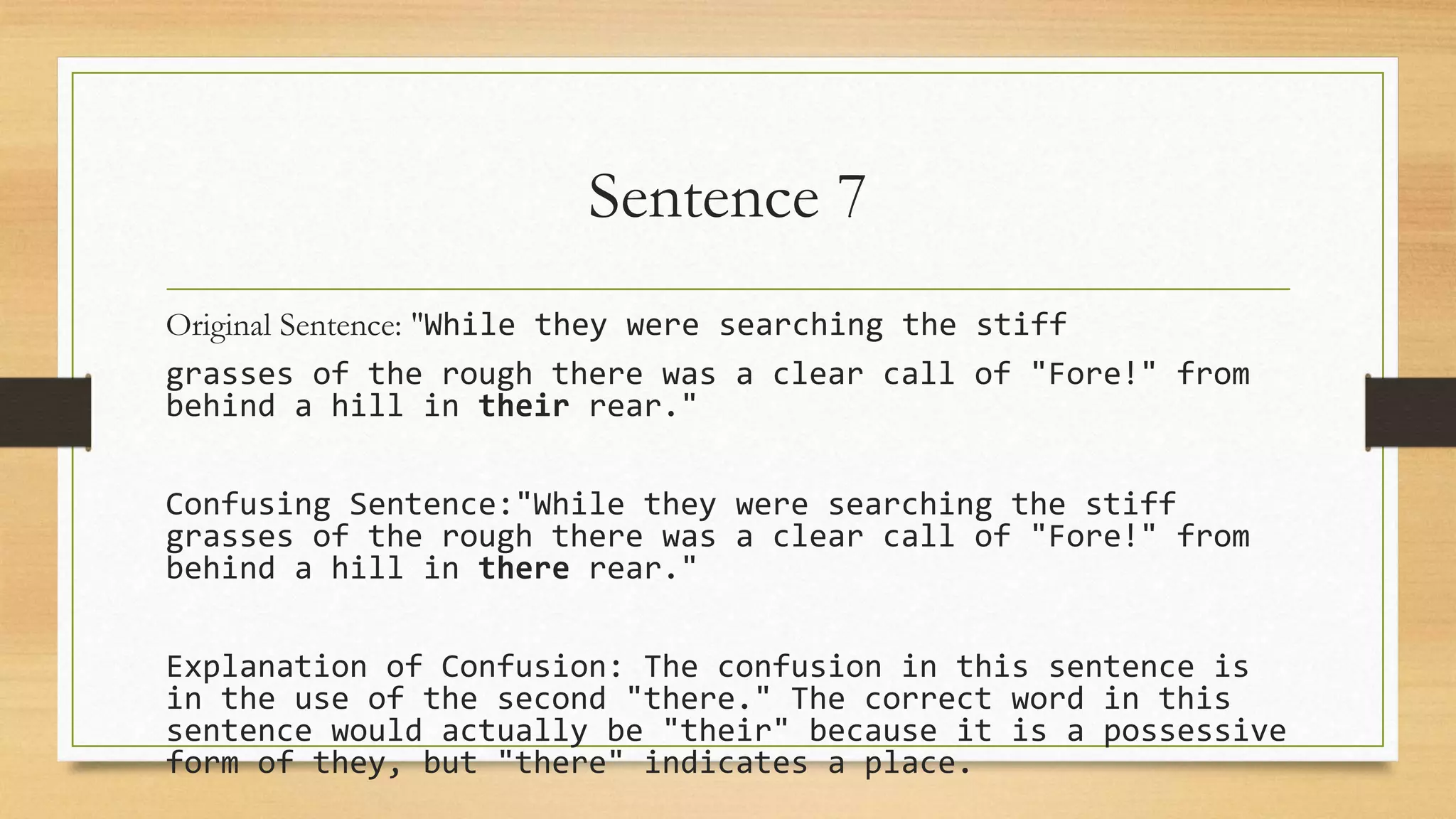Confusing Sentences | PPT