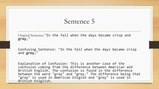 Confusing Sentences | PPT