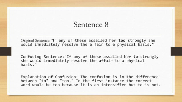 Confusing Sentences | PPT