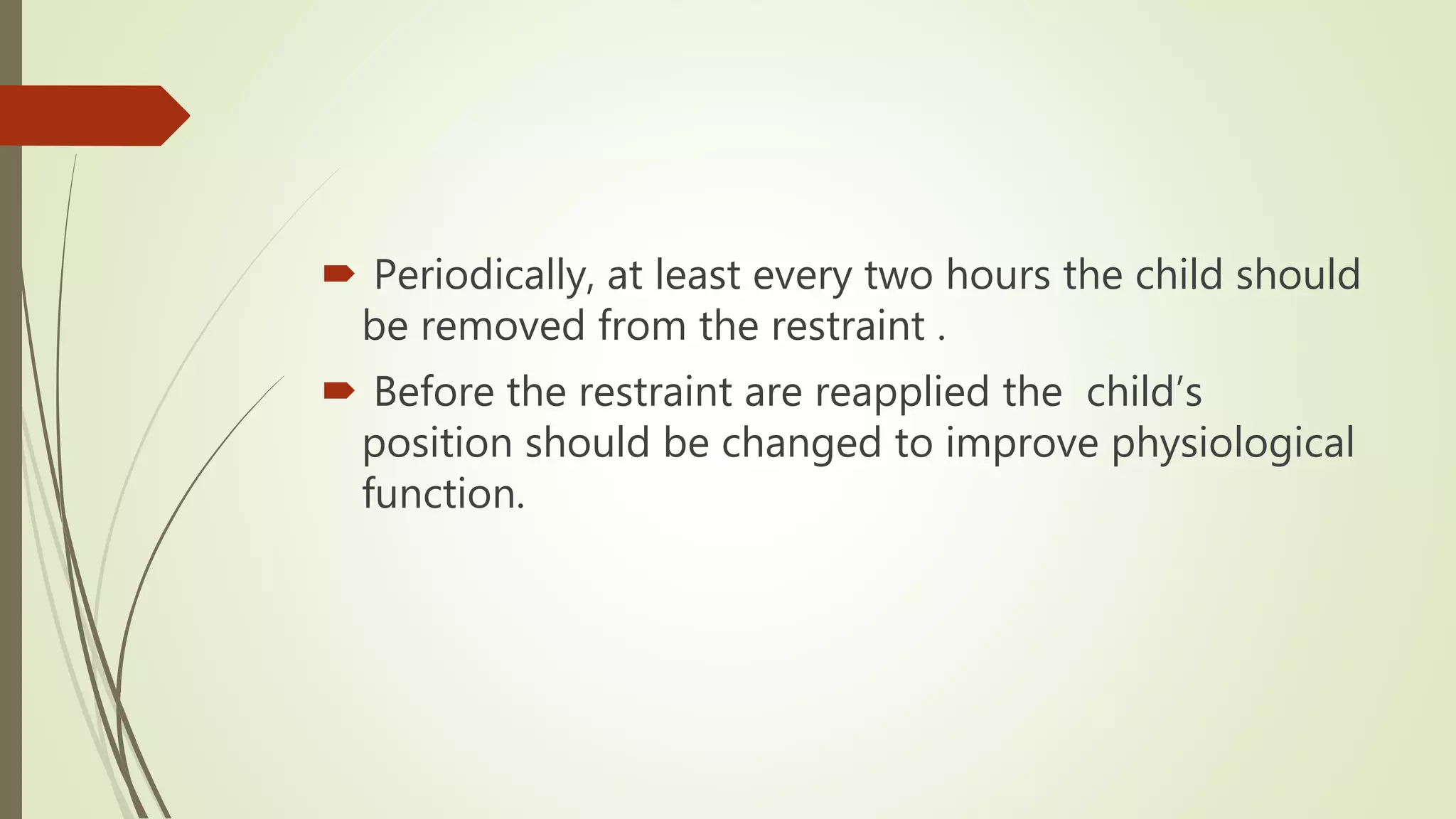Child restraints for nursing students | PPTX