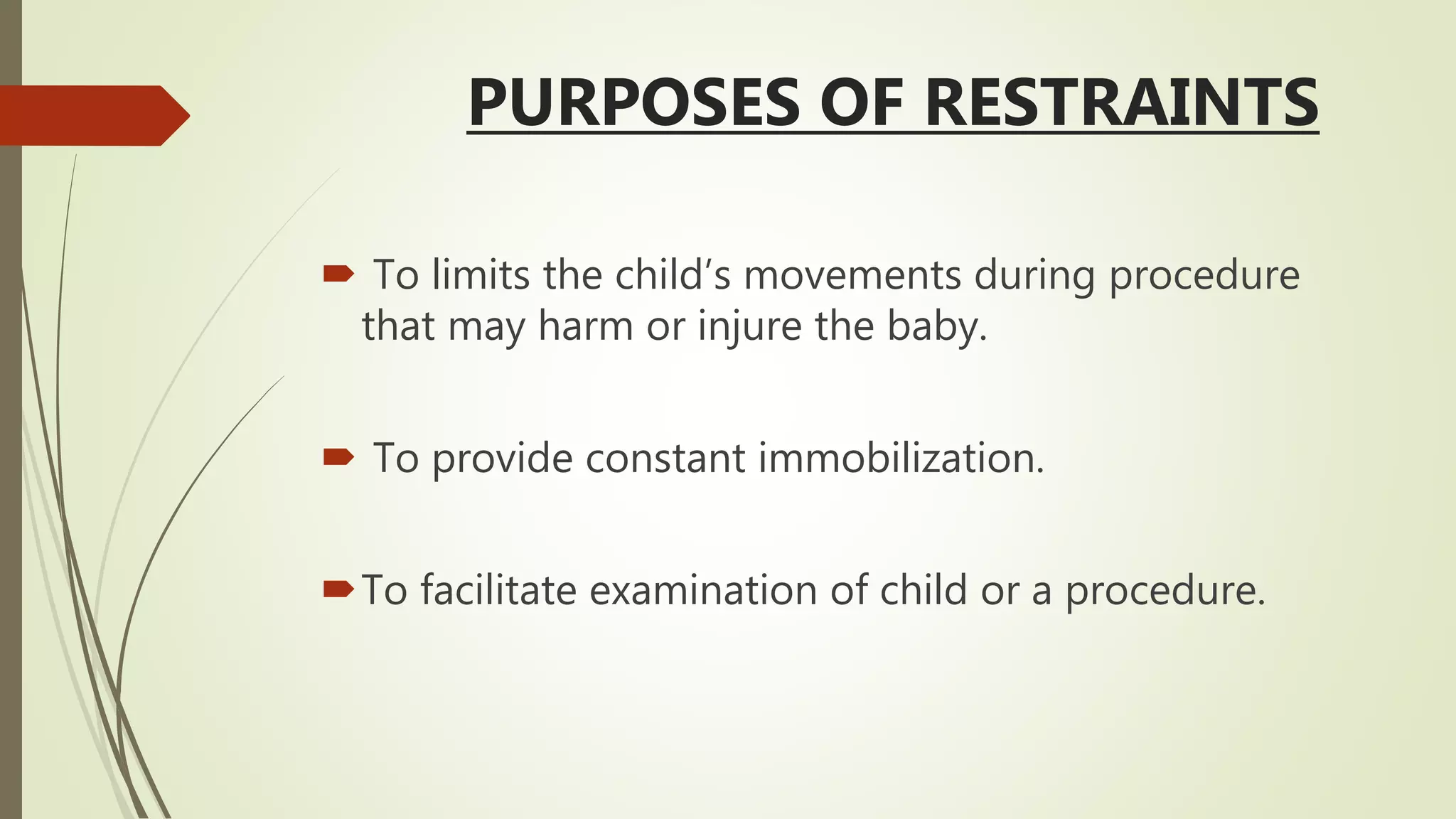 Child restraints for nursing students | PPTX