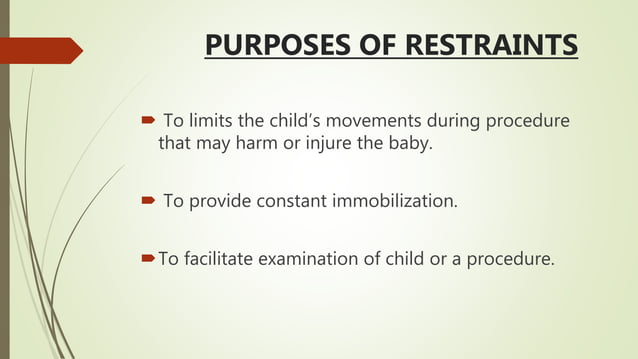 Child restraints for nursing students | PPTX