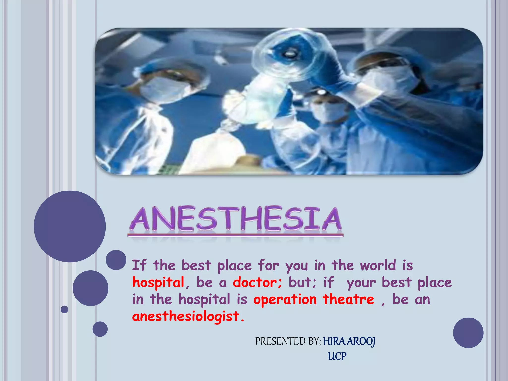 ANESTHESIA | PPT