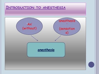 ANESTHESIA | PPT