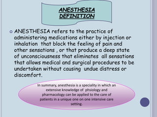 ANESTHESIA | PPT